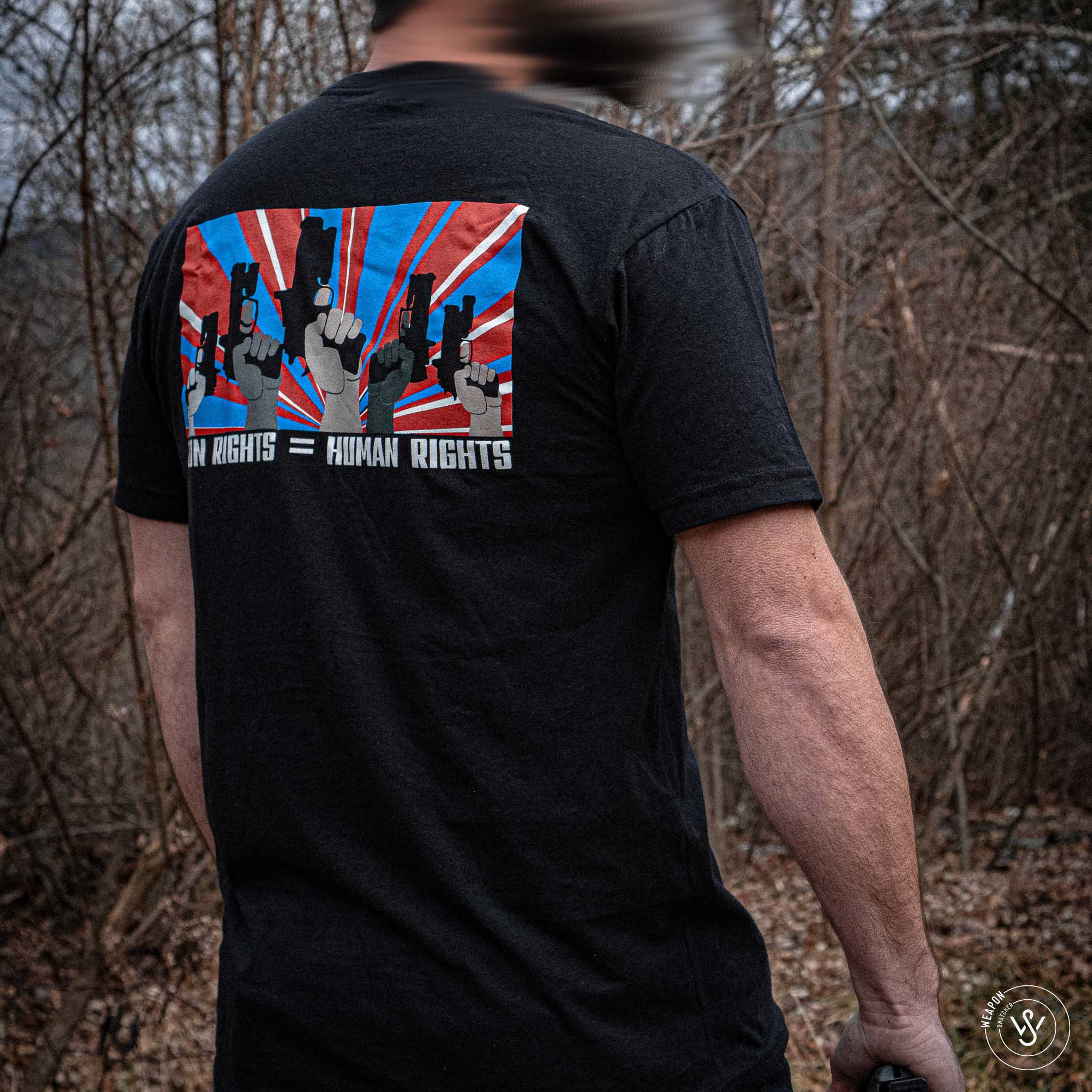 Gun Rights = Human Rights Tee – Weapon Snatcher